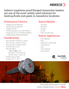 Explosion-proof flanged immersion heater Archives - Indeeco